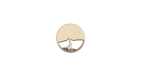 Baza blank Copac cu Cadru C1 - Brosa-Martisor Licheni - 50x50 mm
