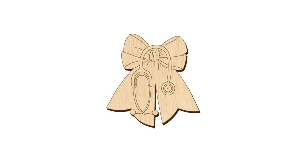Baza Blank Martisor Funda cu Stetoscop - 40x40 mm