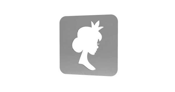 Sablon Reutilizabil Transparent 60x60mm - Printesa P6 - Grosime 1mm